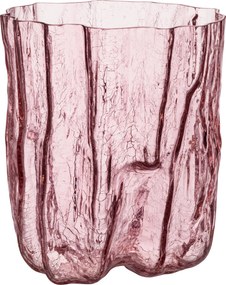 Váza Crackle křišťálová 27 cm růžová