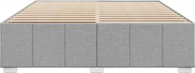 Rám postele bez matrace světle šedý 200 x 200 cm textil 3284860