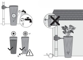 Sud na dešťovou vodu ELANA 160 l antracit