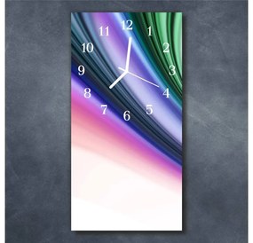 Nástěnné hodiny obrazové na skle - Abstrakt různobarevný