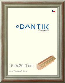 DANTIK rámeček 15x20 | Y-ka červená linka (Sklo Čiré)