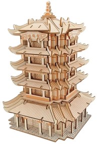 Woodcraft Dřevěné 3D puzzle Yellow Crane Tower