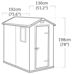 Zahradní domek MANOR GREY Keter 130x192x197cm