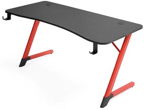 Herní stůl BG01 černo-červený 140 cm