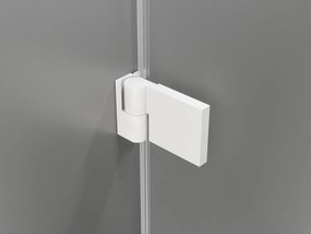 Mexen Lunar-B, výklopný sprchový kout levý 70 x 70 cm, 8mm čiré sklo, bílý profil, 832-070-070-20-00-L