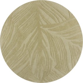 Kusový koberec Solace Lino Leaf Sage kruh, 160x160 (priemer) kruh, zelená, obývacia izba, Flair Rugs