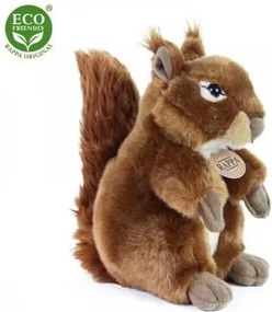 RAPPA Plyšová veverka 21 cm / ECO-FRIENDLY / od 0 měsíců