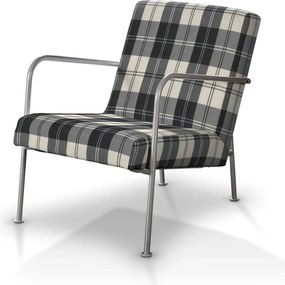 Potah na křeslo Ikea PS barva černá látka pletený vzor, vzorované