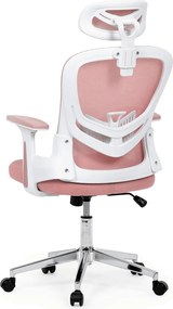 Ergonomická kancelářská židle EMILIE - růžová síťovina
