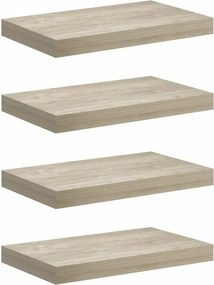 Plovoucí nástěnné police 4 ks dub 40 x 23,5 x 3,8 cm MDF 323870
