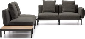 Tmavě šedá čalouněná zahradní pohovka (do L) Sorells – Kave Home