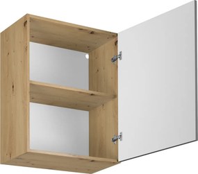 Rohová univerzální kuchyňská linka, dub artisan/šedá/černý vulkán, 330x210, LANGEN