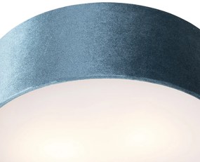 Stropní lampa modrá 30 cm se zlatým vnitřkem - Buben