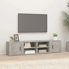 Tv Skříňka 80 X 31,5 X 36 Cm Kompozitní Dřevo Betonová šedá 2
