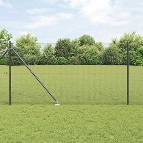 Svařované drátěné ploty s hroty 10 x 1 m Ocel potažená PVC Šedá 3352164