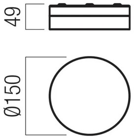 Redo 01-3725 - LED Stropní svítidlo FRISBI LED/8W/230V IP44 chrom