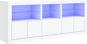 Příborník s LED osvětlením bílý 162 x 37 x 67 cm 3208995