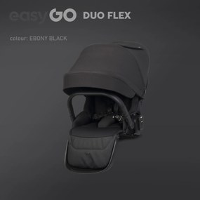 Sourozenecký kočárek EasyGo Duoflex Ebony Black 2 sportovní části