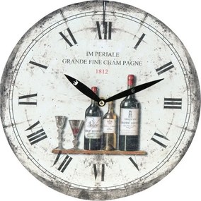 Nástěnné hodiny Vineyard Champagne 28 cm