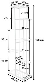 4Home Stojan na květiny Level, bílá