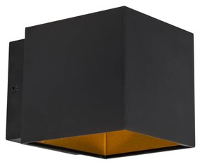 Designové nástěnné svítidlo černé / zlaté vč. LED - Caja