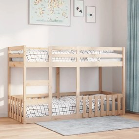 Patrová postel 75 x 190 cm masivní borové dřevo 3308595
