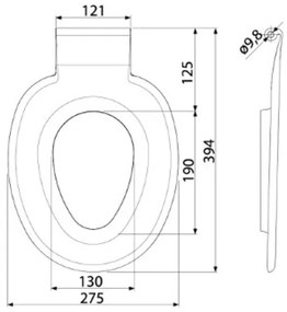 Alcadrain WC sedátko - integrovaná vložka P102