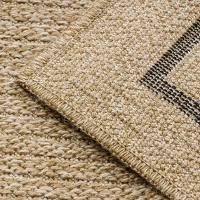 Dywany Łuszczów, Kusový koberec Spark 0687 beige/black, 160x220, béžová, chodba / předsíň