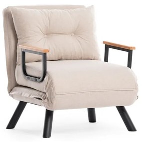 Designové rozkládací křeslo Hilarius III krémové