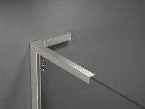 Mexen Velar L Duo, sprchový kout s posuvnými dveřmi 80 x 80 cm, 8mm čiré sklo, broušená ocel, 871-080-080-02-03-97
