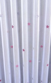 Záclona markizeta, Hvězdičky, bordové 140 cm