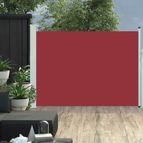 vidaXL Marketos Zatahovací boční markýza/zástěna na terasu 120 x 500 cm červená