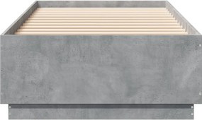 Rám postele betonově šedý 90 x 200 cm kompozitní dřevo 3209726