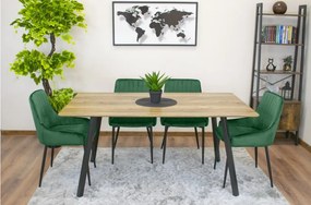 Sametová židle Berlin zelená