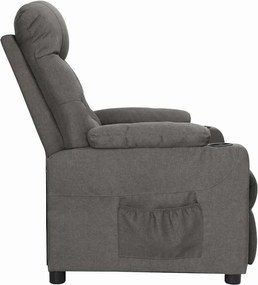 Polohovací křeslo tmavě šedé textil 339083