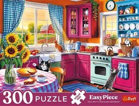 TREFL Puzzle EasyPiece: Ráno v kuchyni / 300 dílků / 60 x 40 cm / věk