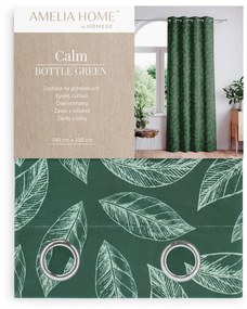 Závěs AmeliaHome Calm s průchodkami 140x250 zelený