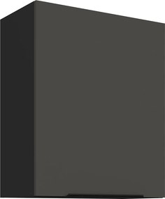 ARIA pe | horní skříňka 60 G-72 1F policová | 60 cm | ANTI FINGERPRINT povrch | černá/šedá grafit