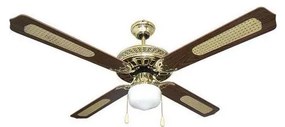 Eurolamp Stropní ventilátor 1xE27/70W/230V pr. 132 cm hnědá/zlatá 147-29001