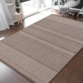 Skandinávský světle hnědý koberec s jemným vzorováním Šířka: 160 cm | Délka: 230 cm