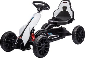 HOMCOM Dětský elektrický go-kart 12V 3-5 km/h Drift kart s 2 rychlostními režimy, bezpečnostním pásem, volantem, dětský go-kart pro děti ve věku 3-8 l