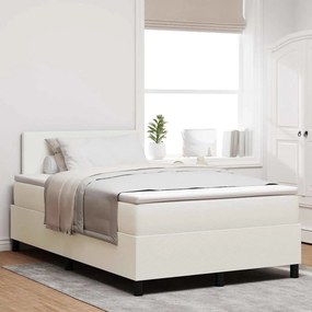 Postel s boxspringem s čelo Krémová a bílá 120 x 190 cm 3337505