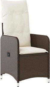 7dílný zahradní bistro set s poduškami hnědý polyratan 3277067