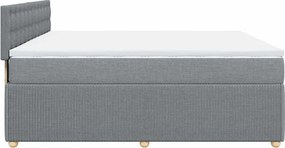 Box spring postel s matrací světle šedá 180 x 200 cm textil 3287549