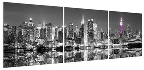 Černobílý obraz New Yorku (150x50 cm)