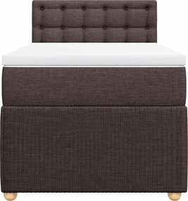Box spring postel s matrací tmavě hnědá 80x200 cm textil 3289600