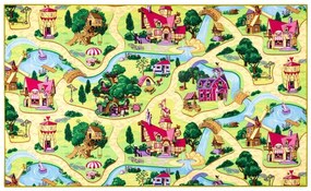 Vopi | Dětský koberec Pohádková vesnice - 100 x 150 cm