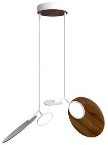 Stropní svítidlo v organickém designu Ballon 2 Dekor: Bílá / Ořechové dřevo, Stmívání: Stmívatelné DALI, Výška: 680 mm