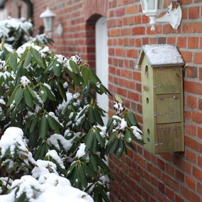 Ptačí budka Simi, 50,5x20x18 cm, dřevo/kov, hnědá