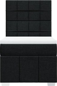 Box spring postel s matrací černá 100 x 200 cm textil 3291581